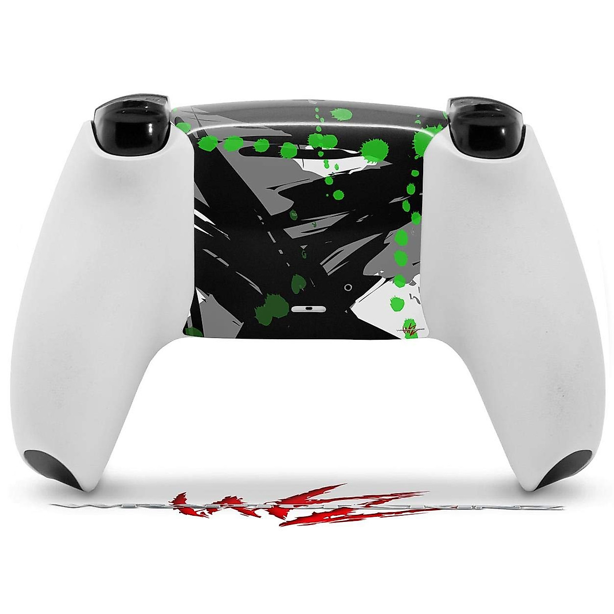 WraptorSkinz Skin Wrap compatible with Sony PS5 DualSense Controller Abstract 02 Green (CONTROLLER NOT INCLUDED)