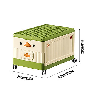 Plastic Storage Box with Building Baseplate Lid and Removable, Stackable Storage Box for Building LEGO Block, Storage Clear Storage Container for Organizing Bead, Tool, Sewing