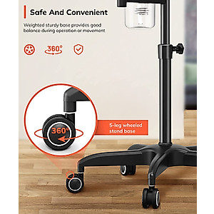 TASALON 2-in-1 Professional Facial Steamer, Hot Ozone Face Steamer for Facial with 5X Magnifying Lamp, Esthetician Steamer for Salon Beauty and Spa Shop, Skin Care Equipment with New Upgrade Wheels