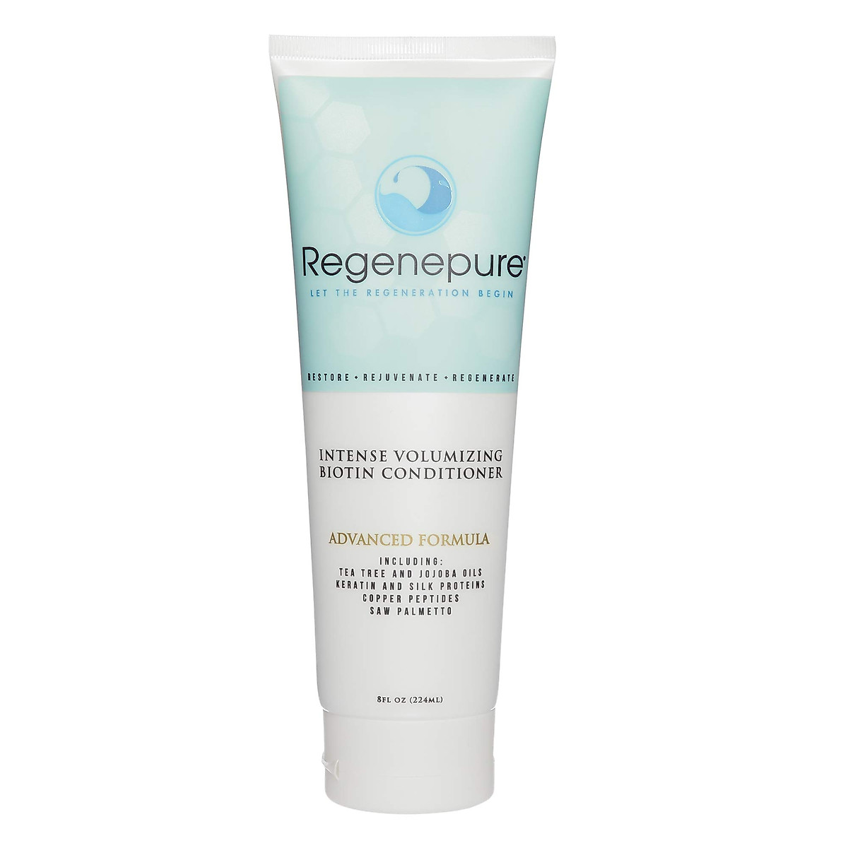 Regenepure, Intense Volumizing Biotin Conditioner, Moisturizing Support for Healthy Hair and Scalp, 8 oz