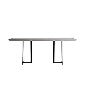 Manhattan Comfort Celine Mid Century Modern 8-Seater Dining Table, 86.22", Off White