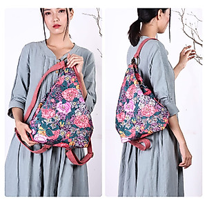 Black Butterfly Premium Backpack for Women, Bohemia Style Fashion Casual Daypack Backpack, Small Backpack Purse (06-fuchsia)