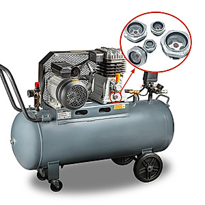 5 Pcs Oil Sight Glass 1/4'' 1/2'' 3/4'' 3/8'' 1'' Male Threaded Stainless Steel Sight Glass Oil Liquid Level Gauge Oil Indicator Window Hydraulic Tank Sight Glass for Pump Air Compressor Fittings