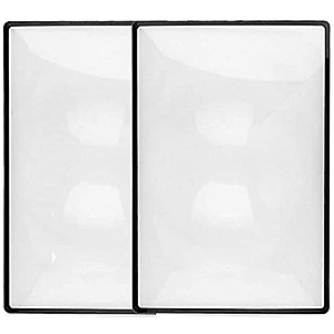 RZJZGZ 3X Premium Magnification Full Page Magnifier Fresnel Lenses Ideal for Reading Small Prints & Low Vision Seniors (2Pack)