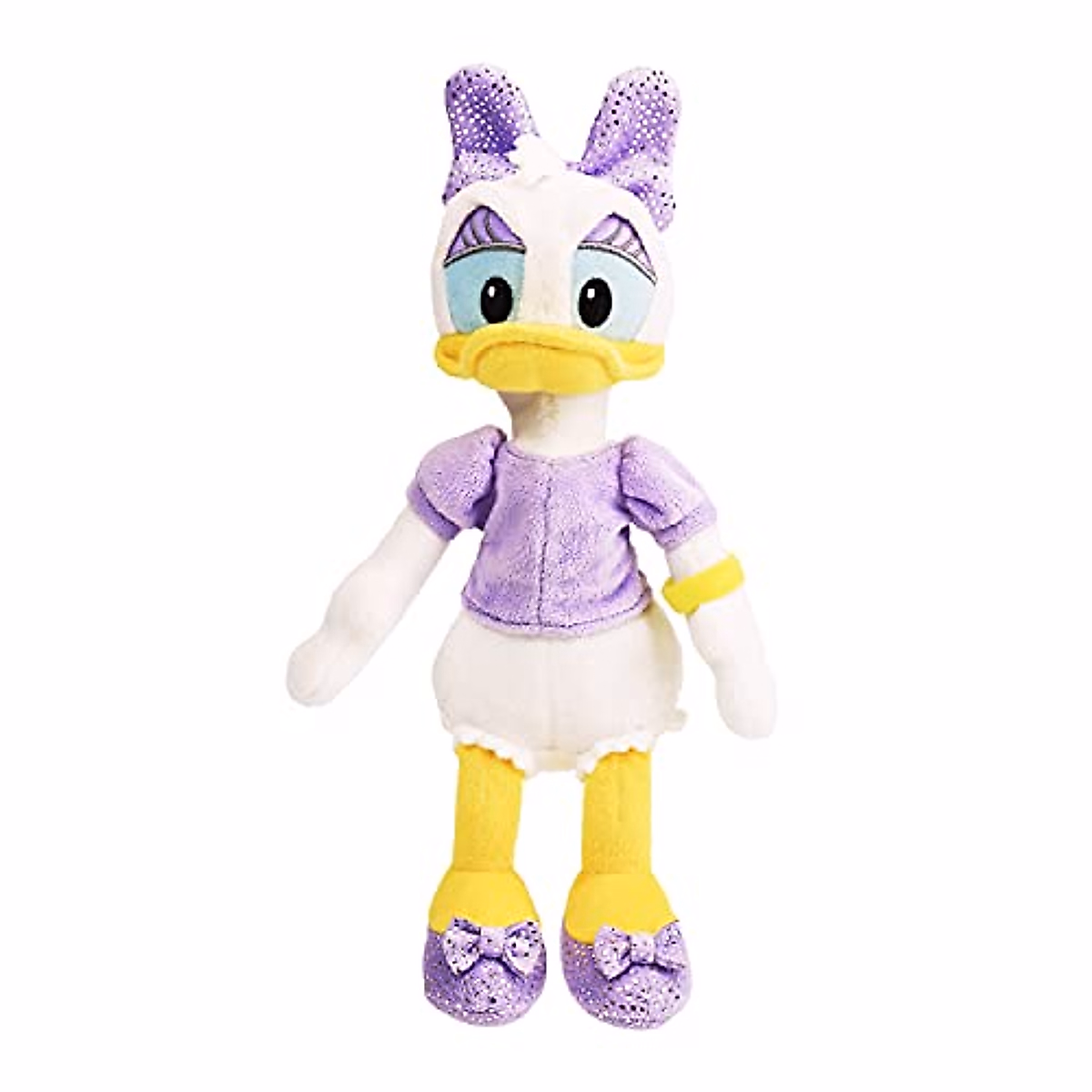 Disney Junior Mickey Mouse Small Plushie Stuffed Animal Daisy Duck, Officially Licensed Kids Toys for Ages 2 Up, Basket Stuffers and Small Gifts by Just Play