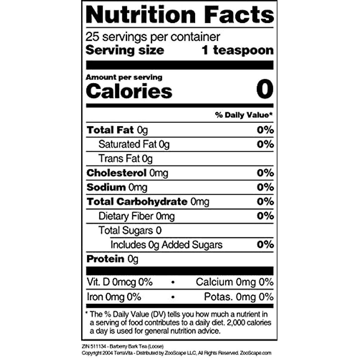 Barberry Bark Tea (Loose) (4 oz, ZIN: 511134)