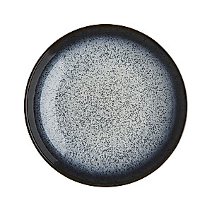 Denby - Halo Pasta Bowls Set Of 2 - Reactive Glaze Dishwasher Microwave Safe Crockery 1050ml - Black, Grey Ceramic Stoneware Tableware - Chip & Crack Resistant