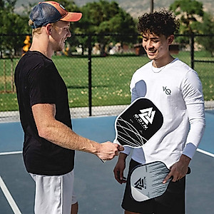 Odin Pickleball Paddles Set of 2 Premium Graphite Polypropylene Honeycomb Core Pickle Ball Paddles - 3 Balls Ultra Cushion Grip - Pickleball Racket Case Bag - Gift for Men Women Indoor Outdoor Games