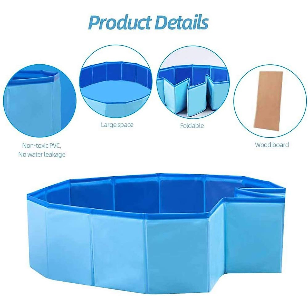 Foldable Collapsible Lizard Bathing & Cooling Swimming Pool, Durable Bath Tub, Swimming Bath Water Washer for Bearded Dragons Hedgehog Hamster & Small Animals, Bonus - Bearded Dragon Swim Float