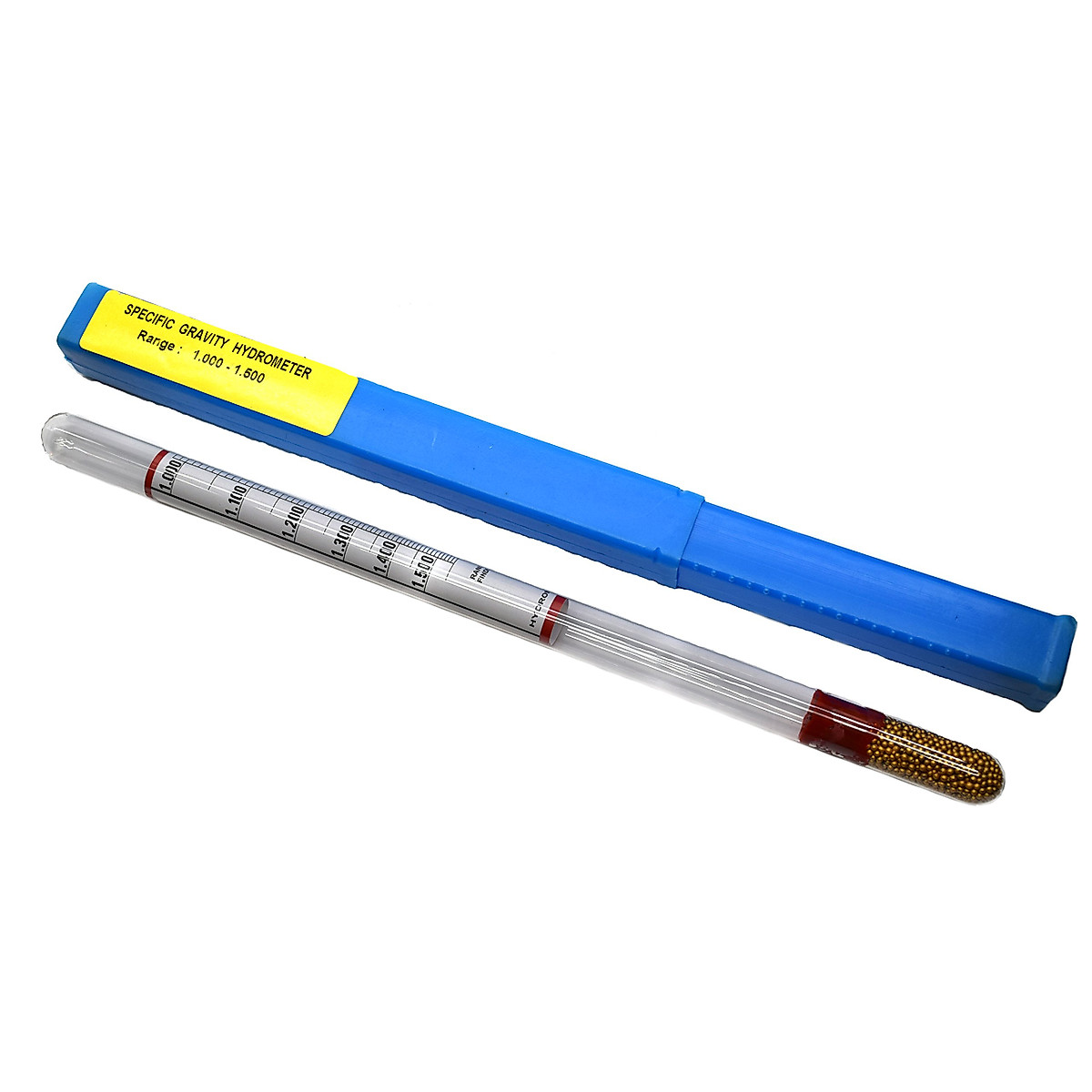 EISCO Laboratory Hydrometer - Specific Gravity, Heavy Liquids, Range 1.000 to 1.500 x 0.010 - Includes Protective Case - Eisco Labs