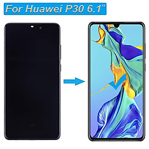 LCD Screen Compatible with Huawei P30 ELE-L29 ELE-L09 ELE-AL00 ELE-L04 6.1" inch LCD Touch Screen Display Assembly with Tools