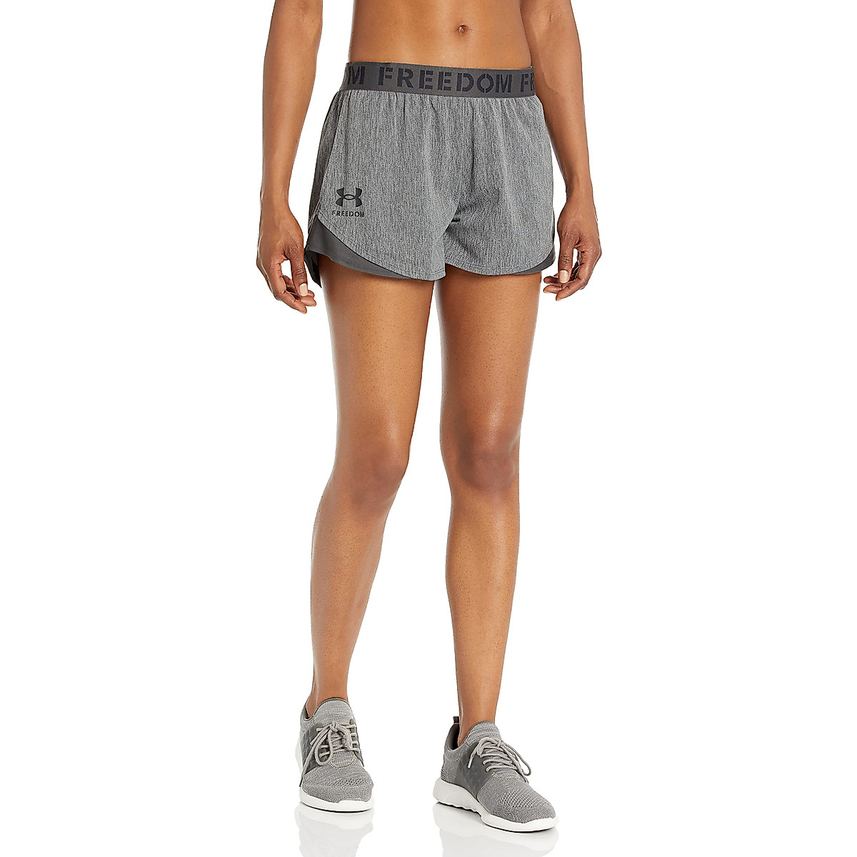 Under Armour Womens New Freedom Playup Shorts, Jet Gray/Black, Large US