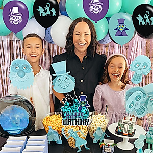 𝓗𝓪𝓾𝓷𝓽𝓮𝓭 𝓜𝓪𝓷𝓼𝓲𝓸𝓷 Party Decorations, Birthday Party Supplies from 𝓗𝓪𝓾𝓷𝓽𝓮𝓭 𝓜𝓪𝓷𝓼𝓲𝓸𝓷 Party Supplies include Banners - Cake Toppers - 12 Cupcake Toppers - 18 Balloons