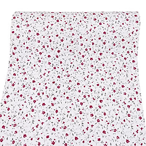 Yifely Red Rural Floral Shelf Liner Locker Decor Sticker Self-Adhesive Furniture Paper 17.7 Inch by 9.8 Feet