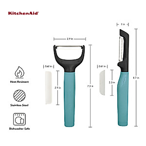 KitchenAid Universal Peeler Set, Set Of 2, Aqua Sky