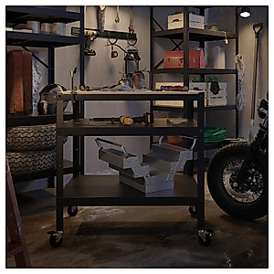 IKEA Bror Utility Cart, Black, Pine Plywood