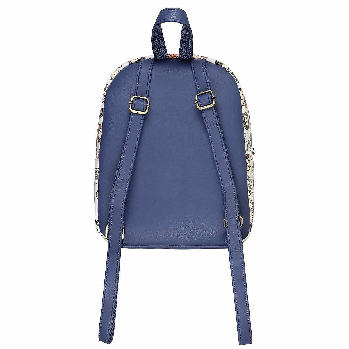 Bioworld The Lord Of The Rings Allover Chibi Character Pattern Faux Leather Tote Bag Mini Backpack