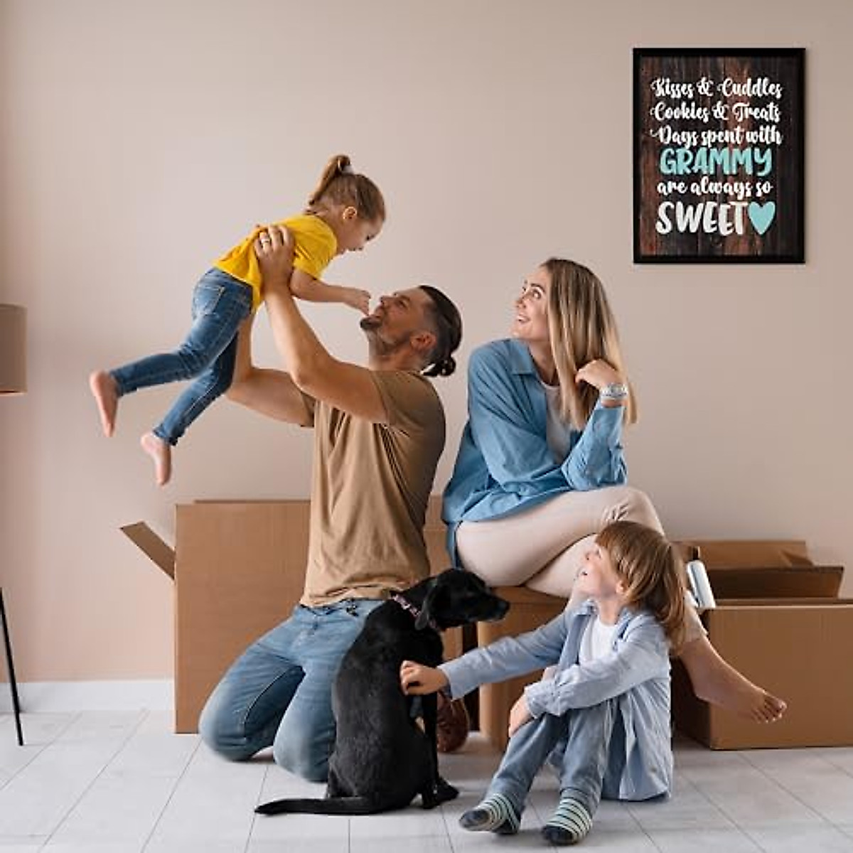 Days Spent With Grammy- Inspirational Grandma Wall Decor, Unique Rustic Family Wall Art Print, Perfect Wall Sign For Home Decor, Office Decor, & Guest Room Decor. Great Gift for Nana. Unframed- 8x10"