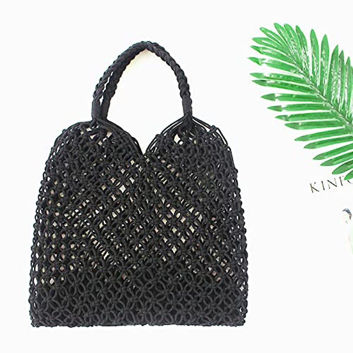 Lytosmoo Straw Beach Tote for Women Summer Beach Bag Woven Tote Bag Handbags