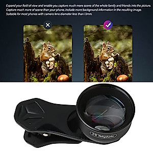 Phone Camera Lens, 2X HD Clip on Cell Phone Lens with Storage Bag and Wiping Cloth, Portable Smartphones Lens for Photography