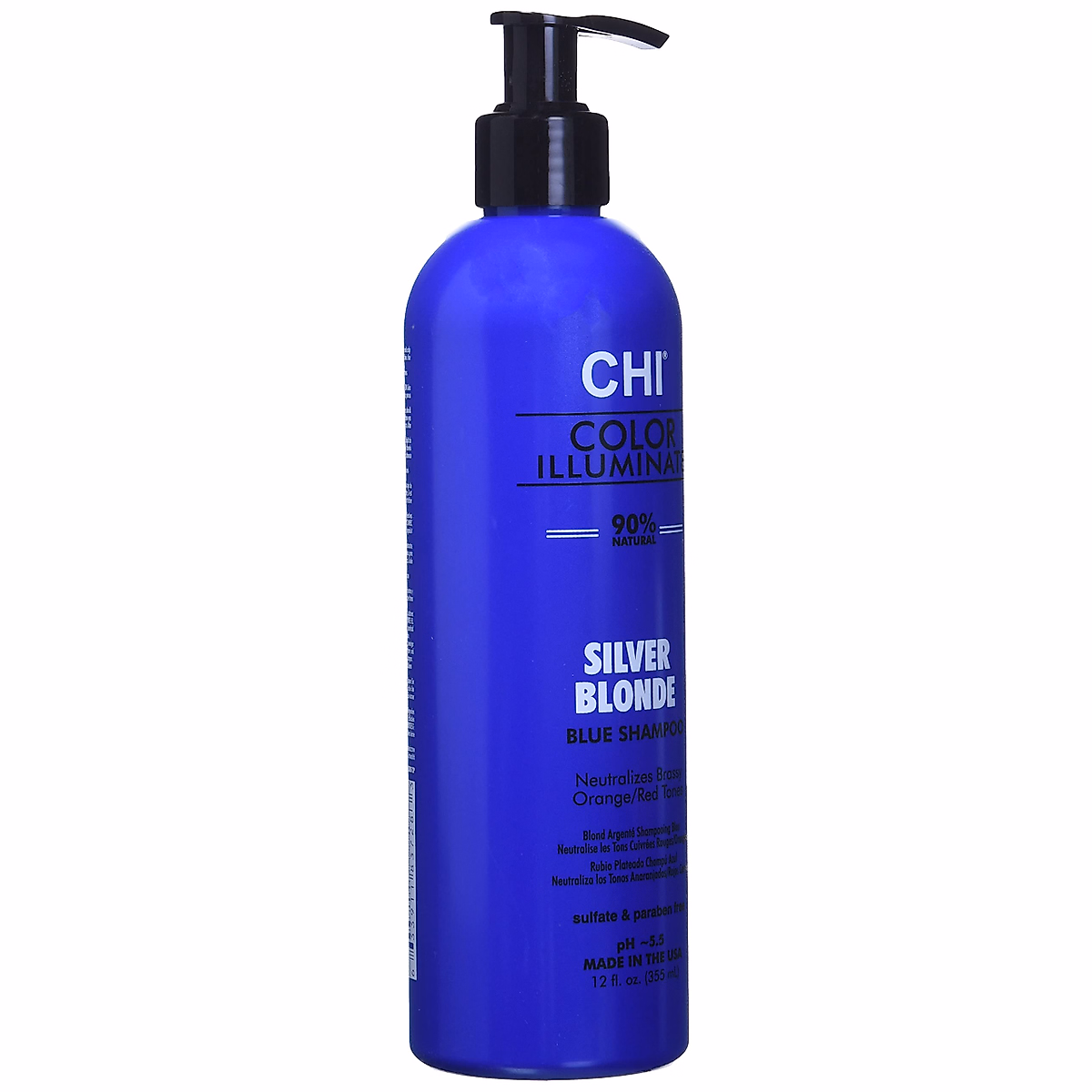 CHI Color Illuminate Shampoo, Provides Balanced Color Replenishment Between Salon Services, Sulfate, Paraben, & Cruelty-Free, Silver Blonde, 12 Oz