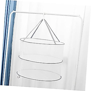 Alipis 2pcs Double Clothes Basket Collapsible Laundry Drying Rack c fold Towels Foldable Laundry Rack Towels Drying Hanger Underwear Drying Hanger Foldable Cloth Dryer Towels Drying net