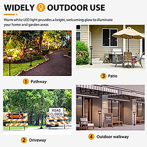 LIGHTSHINE 2 Pack Solar Garden Lights Solar Torch Light with Flickering Flame, Outdoor Solar Lantern Lights, Solar Lanterns Outdoor Waterproof for Front Porch Garden, Yard (Blue)