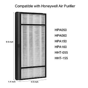 Nyingchi HRF-H1 HEPA Filter,Compatible with Honeywell HPA050, HPA060,HPA150, HPA160, HHT055 and HHT155 Air Purifier.Part # HRF-H1, HRF-H2 and H Filter, 2-Pack