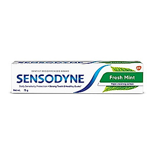 Sensodyne Fresh Mint Sensitivity Toothpaste for Sensitive Teeth and Fresh Breath 70g (Pack of 1)