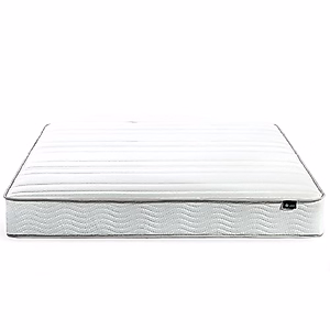 ZINUS 8 Inch Foam and Spring Mattress, Queen, CertiPUR-US Certified Foams, Mattress in A Box, White