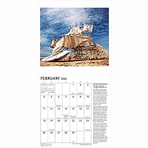 Environmental Art 2024 Wall Calendar: Contemporary Art in the Natural World | 12" x 24" Open | Amber Lotus Publishing