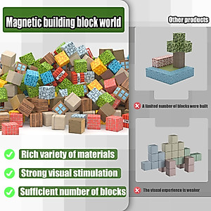 154pcs,Magnetic Building Blocks,Gifts for 3+ Children, Fidget Cubes Construction Toys,STEM Montessori Sensory Toys for Toddlers Gifts for 3+ Years Old Girls Boys