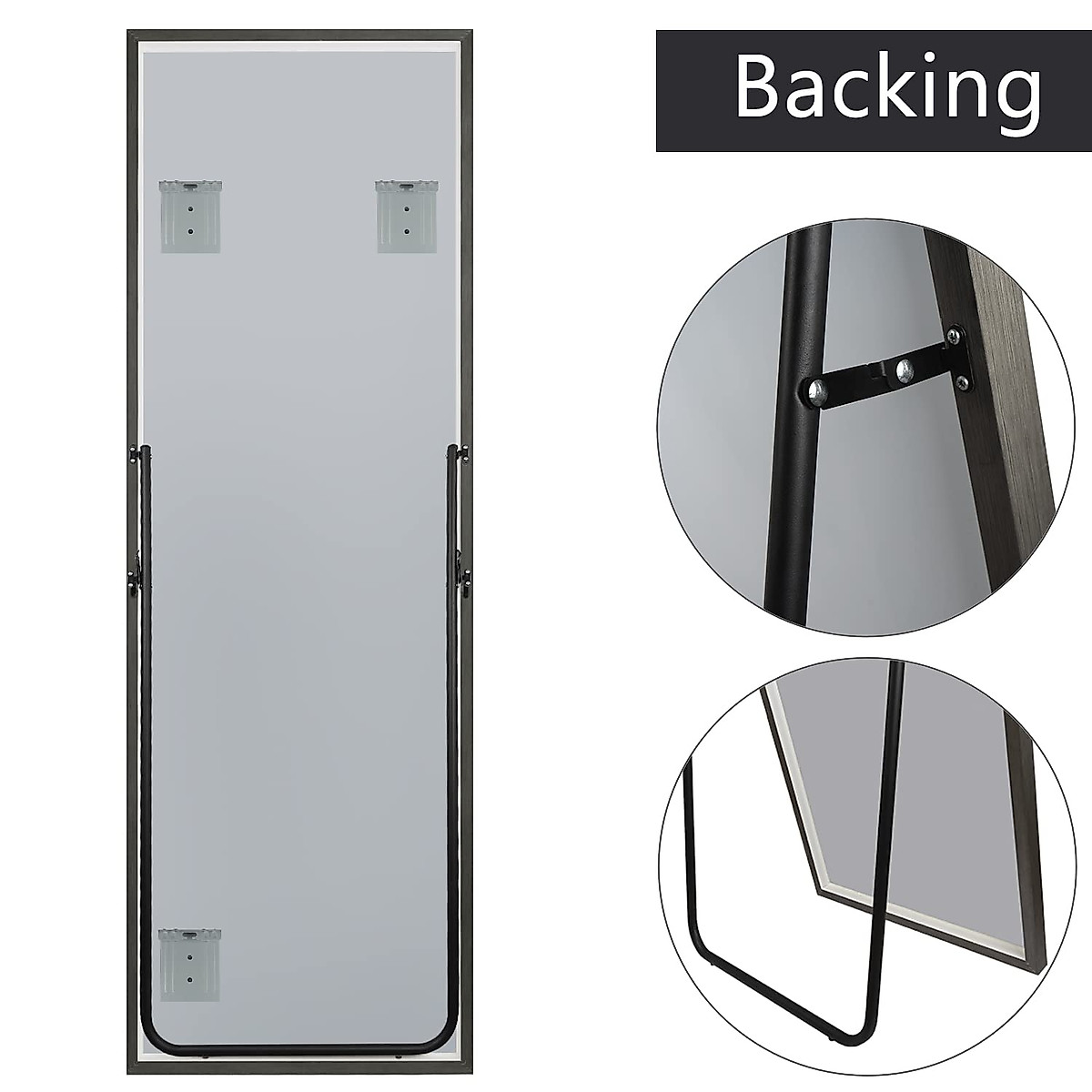 H&A 65"x22" Full Length Mirror Full Body Mirror Bedroom Floor Standing or Hanging