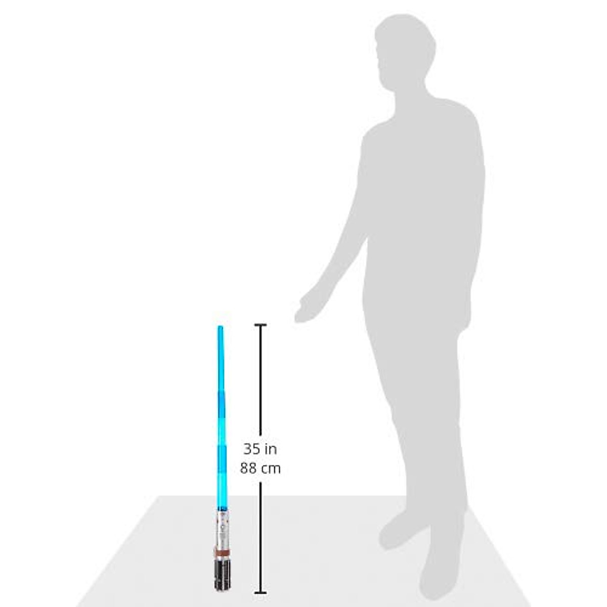 Star Wars Rey Electronic Blue Lightsaber Toy for Ages 6 & Up with Lights, Sounds, & Phrases Plus Access to Training Videos