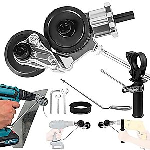 Electric Drill Shear Attachment Cutter Nibbler, Electric Drill Plate Cutter Metal Nibbler Drill Attachment with adapter, Universal Sheet Metal Cutter Knife for Cutting Iron, White Sheet, Steel, Copper