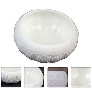 Hemoton Mini Seasoning Bowl Ceramic Sea Urchin Bowl Kitchen Dipping Dish Restuarant Supplies for Nuts Sauce Caviar Appetizer (White) Size L