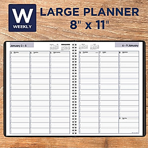 2022 Weekly Appointment Book & Planner by AT-A-GLANCE, 8" x 11", Large, DayMinder, Black (G52000)