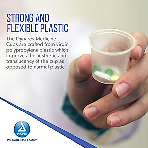 Dynarex 4252 Standard Medicine Cup, 1 Oz., Made with Translucent Plastic, Pack of 5000