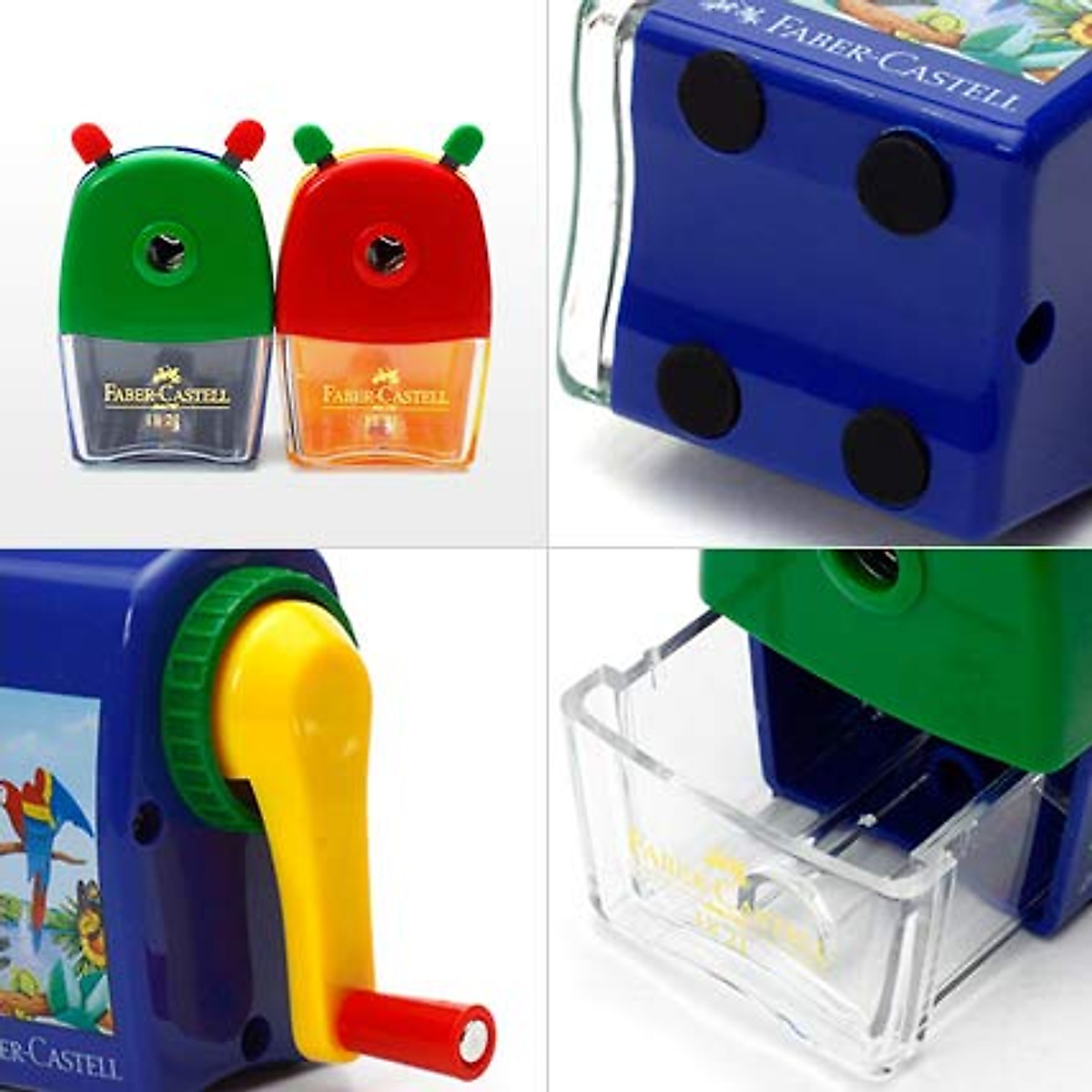 Parrot Small Manual Pencil Sharpener Heavy Duty for School Classroom, Office, Home TPPQ09112