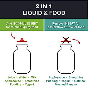 Aqua 6 oz Squeasy Snacker Spill Proof Silicone Reusable Food Pouch - for Both Soft Foods and Liquids - Water, Apple Sauce, Yogurt, Smoothies, Baby Food - Dishwasher Safe