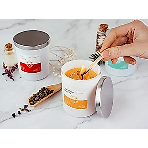 Chakra Abundance Candle Box Set of 3 with Crystals Inside | for Aromatherapy, Meditation, Yoga, Reiki and Mindfulness | Gift Box Candles…