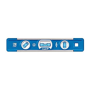 Empire Level EM81.9G 9 Inch Magnetic Torpedo Level w/Overhead Viewing Slot (Made in USA), Silver/White/Blue