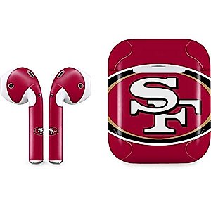 Skinit Decal Audio Skin Compatible with Apple AirPods with Lightning Charging Case - Officially Licensed NFL San Francisco 49ers Large Logo Design