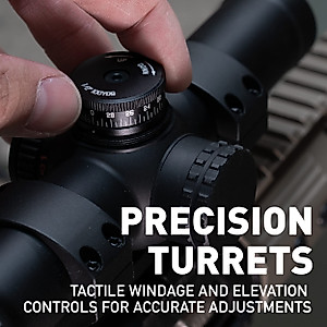 Monstrum Banshee 1-6x24 LPVO Rifle Scope with Offset Scope Mount | Black | MX1 Reticle