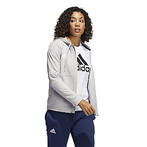 adidas Team Issue Full Zip Jacket - Women's Casual S Grey/White