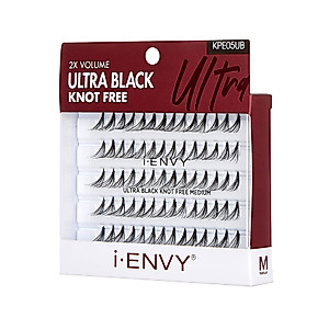 Kiss Envy Knot Free Medium 70 Lashes, Ultra Black