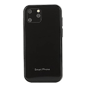Mini Unlocked Smartphone, 3G Network Palm Cellphone with 2.5in Screen, 1GB 8GB Storage, Quad Core, Front Rear HD Camera, Student Tiny Pocket Mobile Phone for Boy Girl Kids, for XS11(Black)
