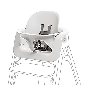 Stokke Steps Baby Set, White - Transform Stokke Steps Into Comfortable High Chair - Suitable for Baby from 6 Months - Includes 5-Point Safety Harness - Tool Free, Adjustable & Ergonomic