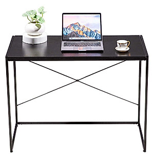 TimmyHouse Desk Writing Home Office Computer Modern Simple Study Industrial Style Black New