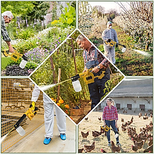 Dinftin Garden Dust Applicator – Diatomaceous Earth Powder Duster Sprayer for Plants and Gardens, Perfectly for DeWalt 20V MAX Blower DCE100B（Machine not Included）